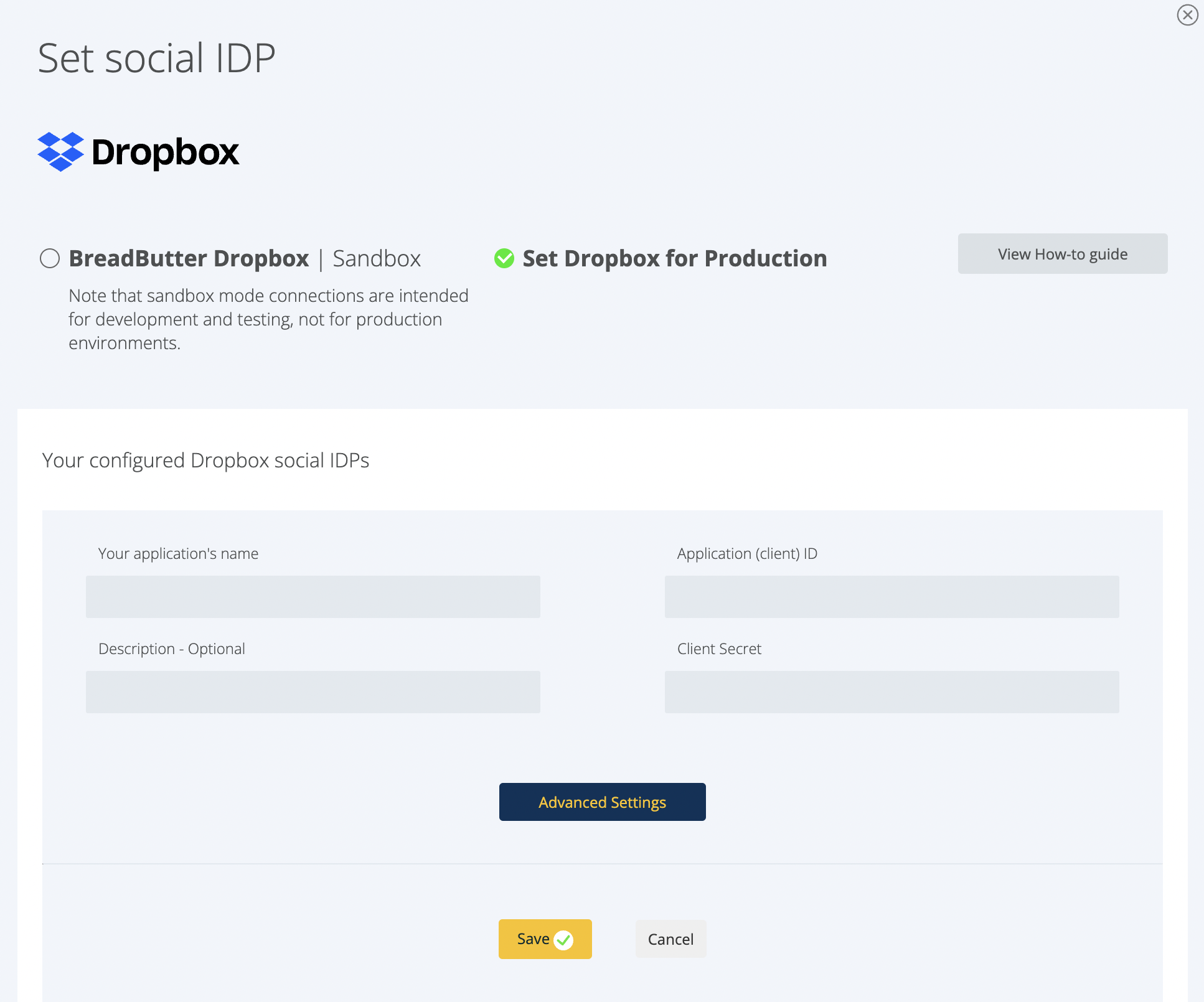 Custom Dropbox Identity Provider: Bread & Butter IO